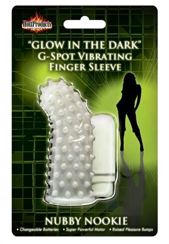 Glow in the Dark Vibrating Nubby Nookie Finger Sleeve – Lingerie & Clothing